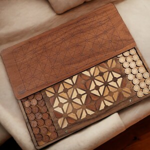 Wooden Fanorona Game, Fanoron-tsivy, Strategy Game, Wooden Tabletop ...