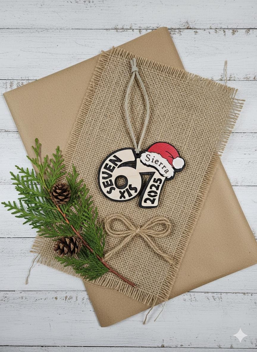 67 Six Seven 6-7! Custom Name Ornament - Etsy