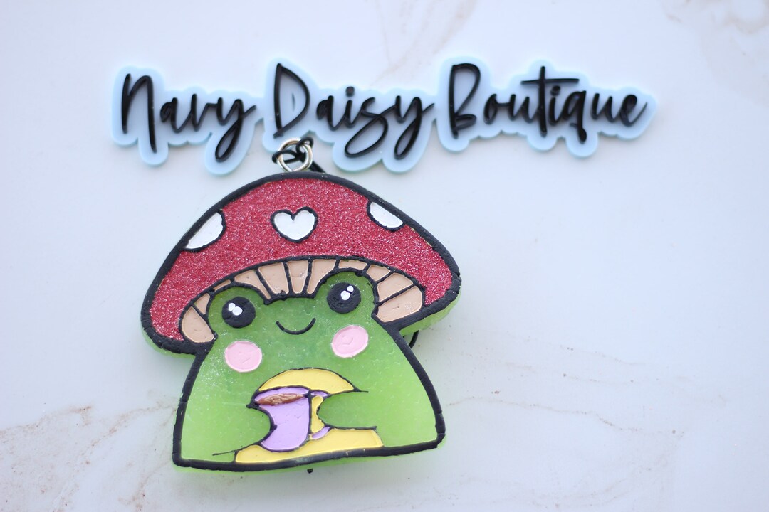 Cute Mushroom Frog Freshie Car Air Freshener Frog Car Decor Cottagecore ...