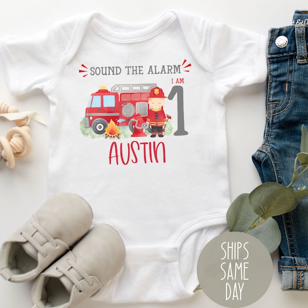 Firetruck Birthday - Etsy
