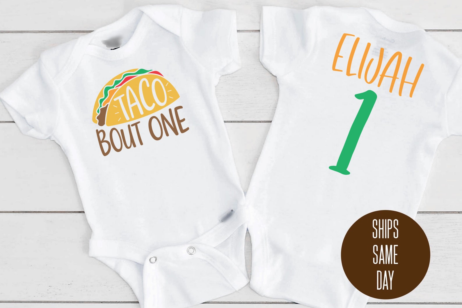 1st Birthday Taco Onesie®, Taco Bout One First Birthday Shirt, Taco ...