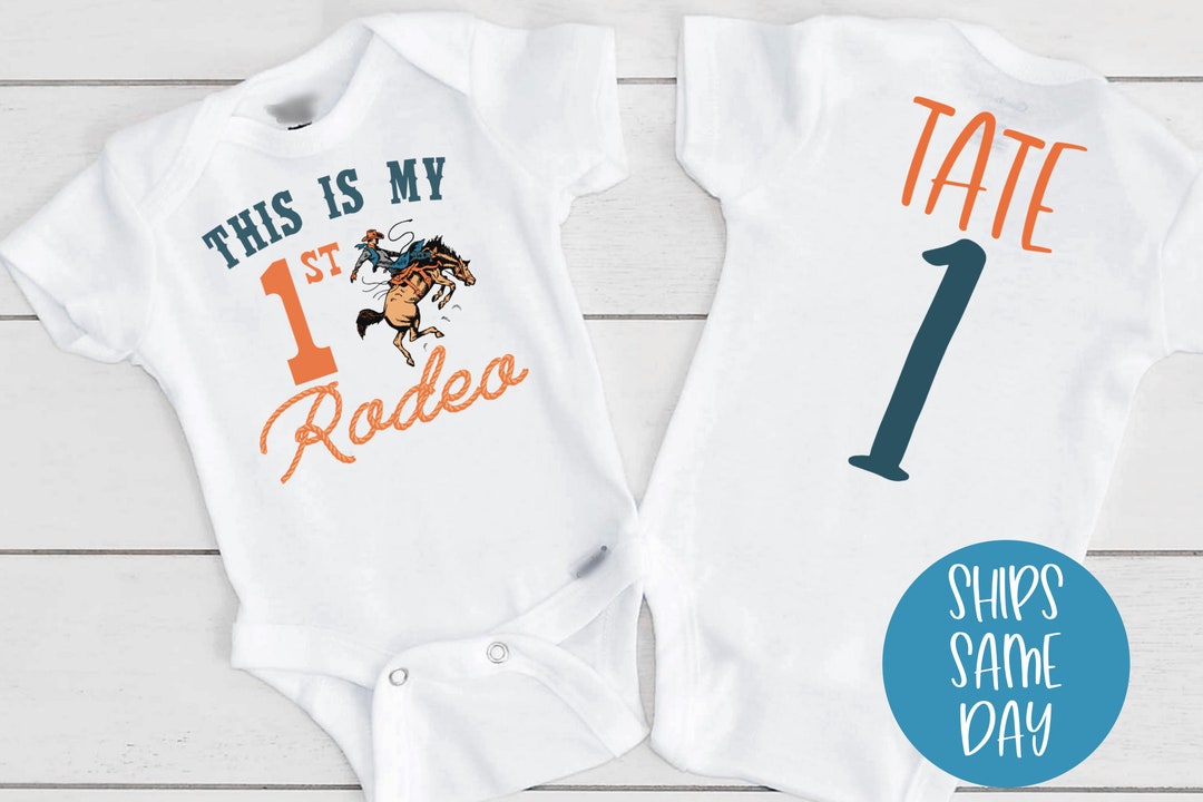 First Birthday Onesie®, This is My 1st Rodeo Bodysuit, Western Cowboy ...