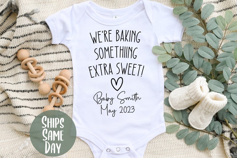 Baby Announcement Onesie®, Personalized Pregnancy Announcement Onesie ...