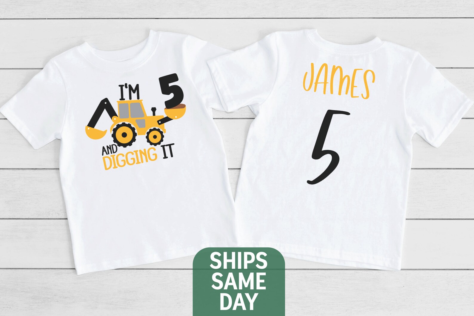 I'm 5 and Digging It Shirt Boy's Birthday Shirt - Etsy
