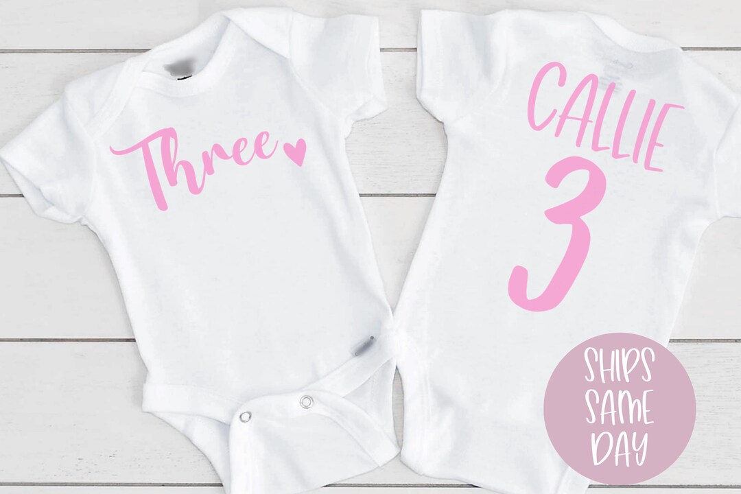 Three Month Onesie®, Third Months Onesie®, 3rd Month Personalized Name ...
