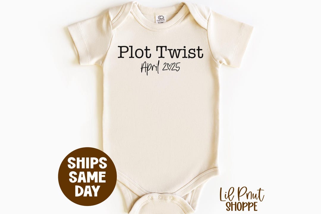 Plot Twist Baby Onesie®, Pregnancy Announcement and Reveal Baby Onesie ...