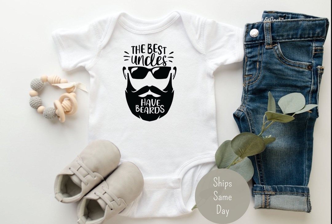 Uncle Baby Onesie®, Funny Baby Best Uncles Have Beards Bodysuit, Uncle ...