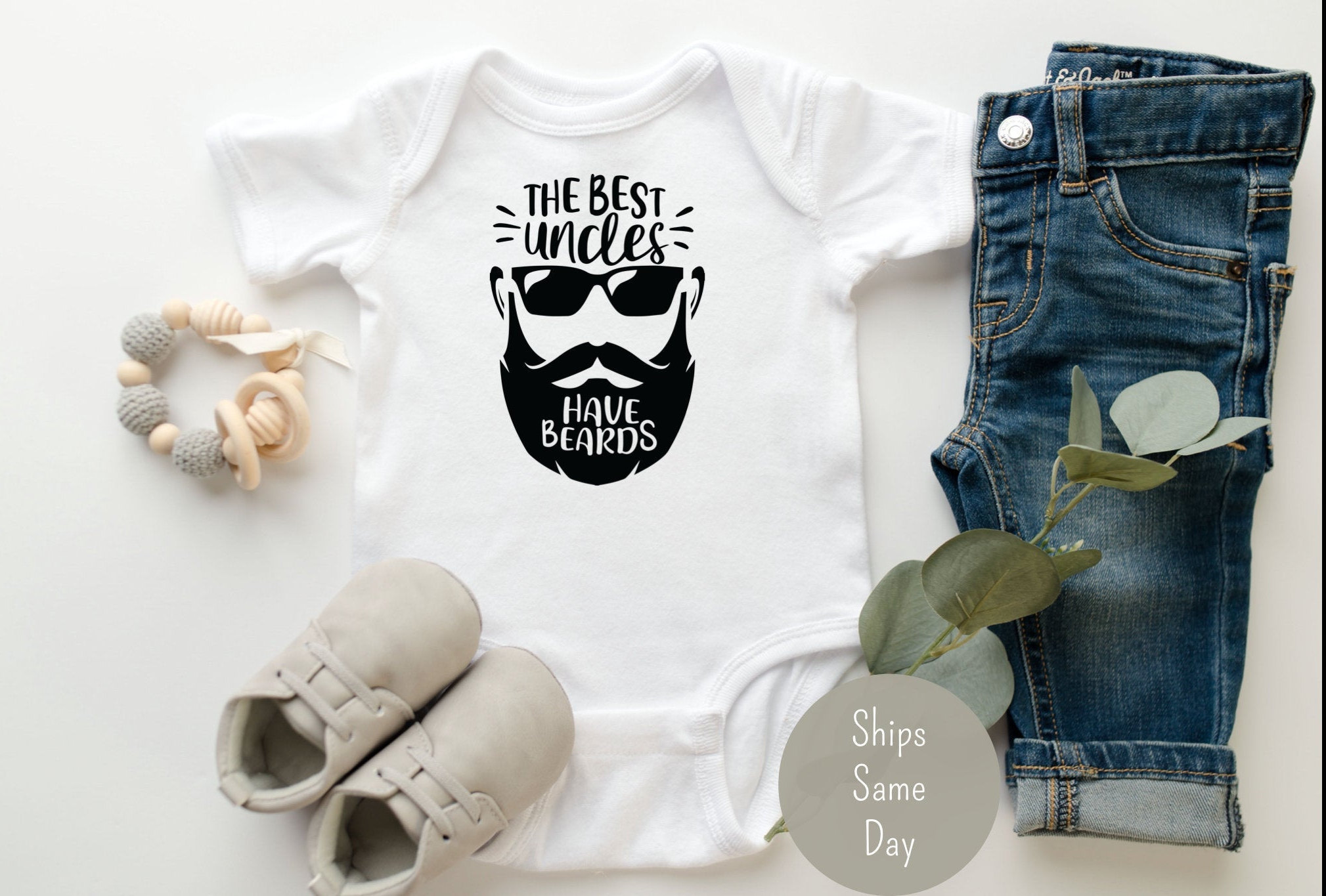 Uncle Baby Onesie® Funny Baby Best Uncles Have Beards | Etsy