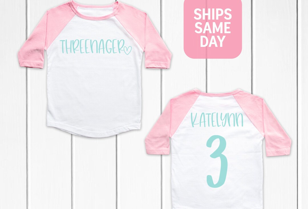 Threenager Toddler Shirt, Third Birthday Shirt, Kids Third Birthday Shirt, Cute 3rd Birthday ...