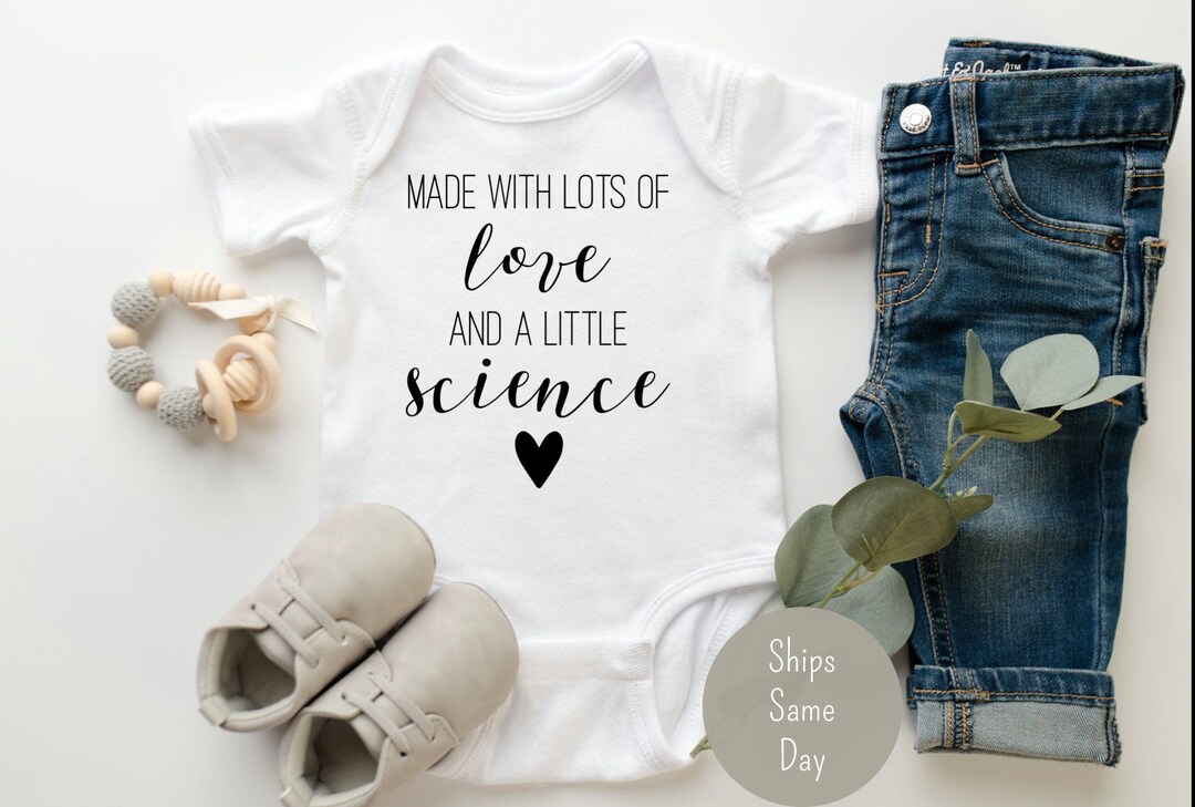 Made With Love and A Little Science Baby Onesie®, Baby Pregnancy ...