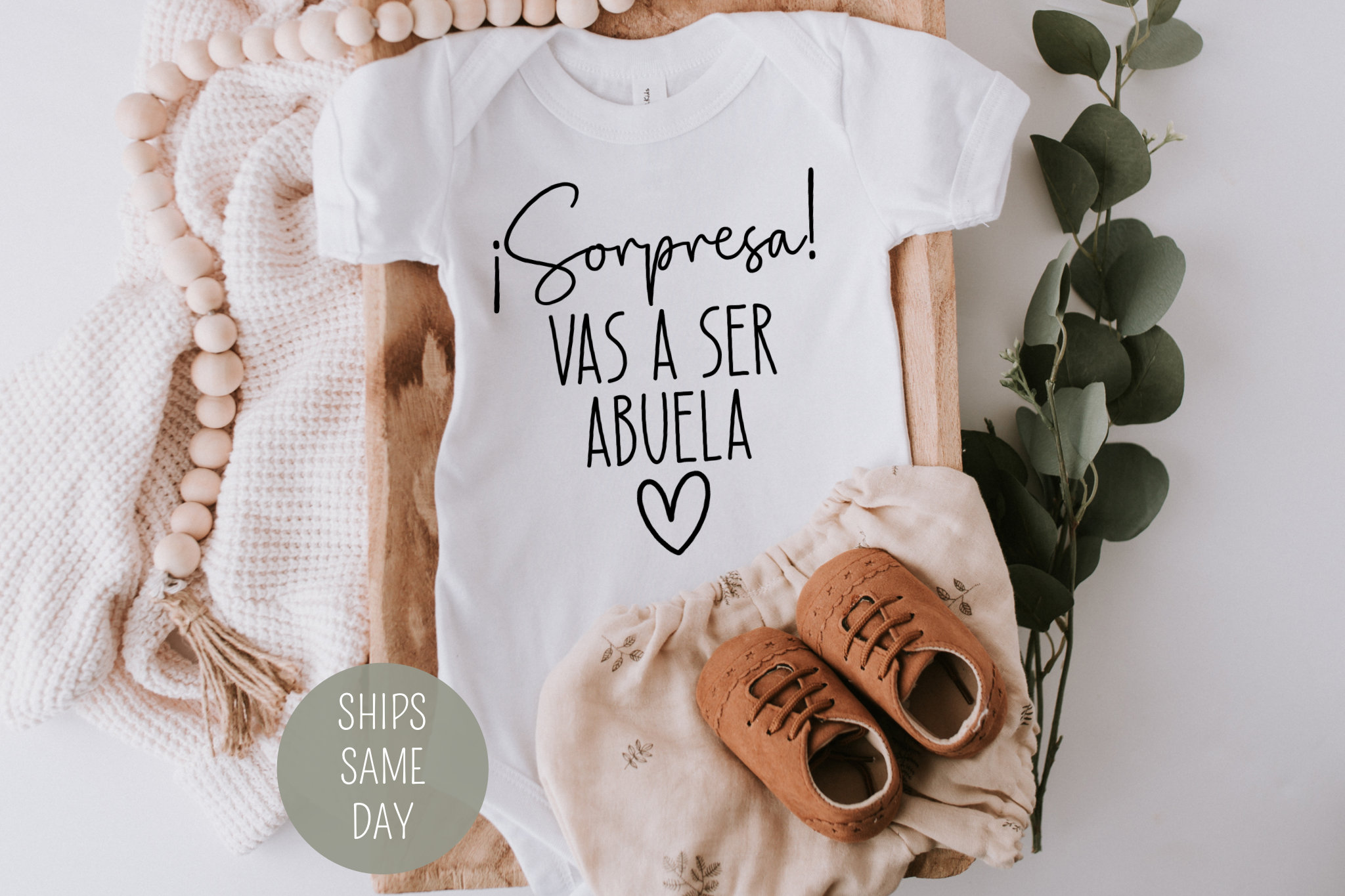 Sorpresa Vas a Ser Abuela Onesie® Baby Announcement Onesie® - Etsy