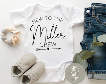 New to the Team Onesie®, Personalized Onesie®, New Baby Onesie®, Birth ...