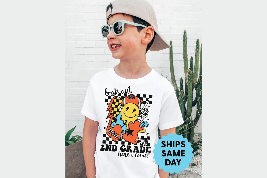 Look Out 2nd Grade Here I Come Shirt, Second Grade Shirt for Boys, Back ...