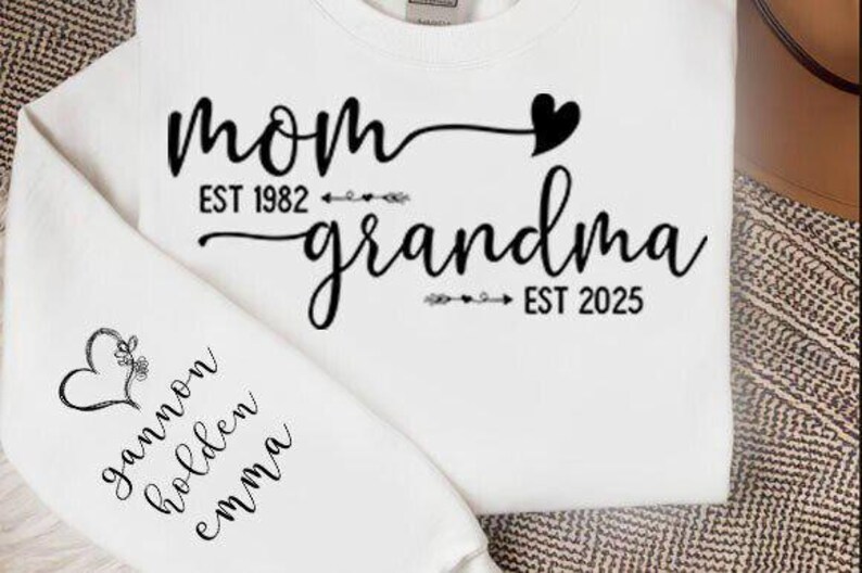 Mom & Grandma Custom EST Date Bundle - Etsy