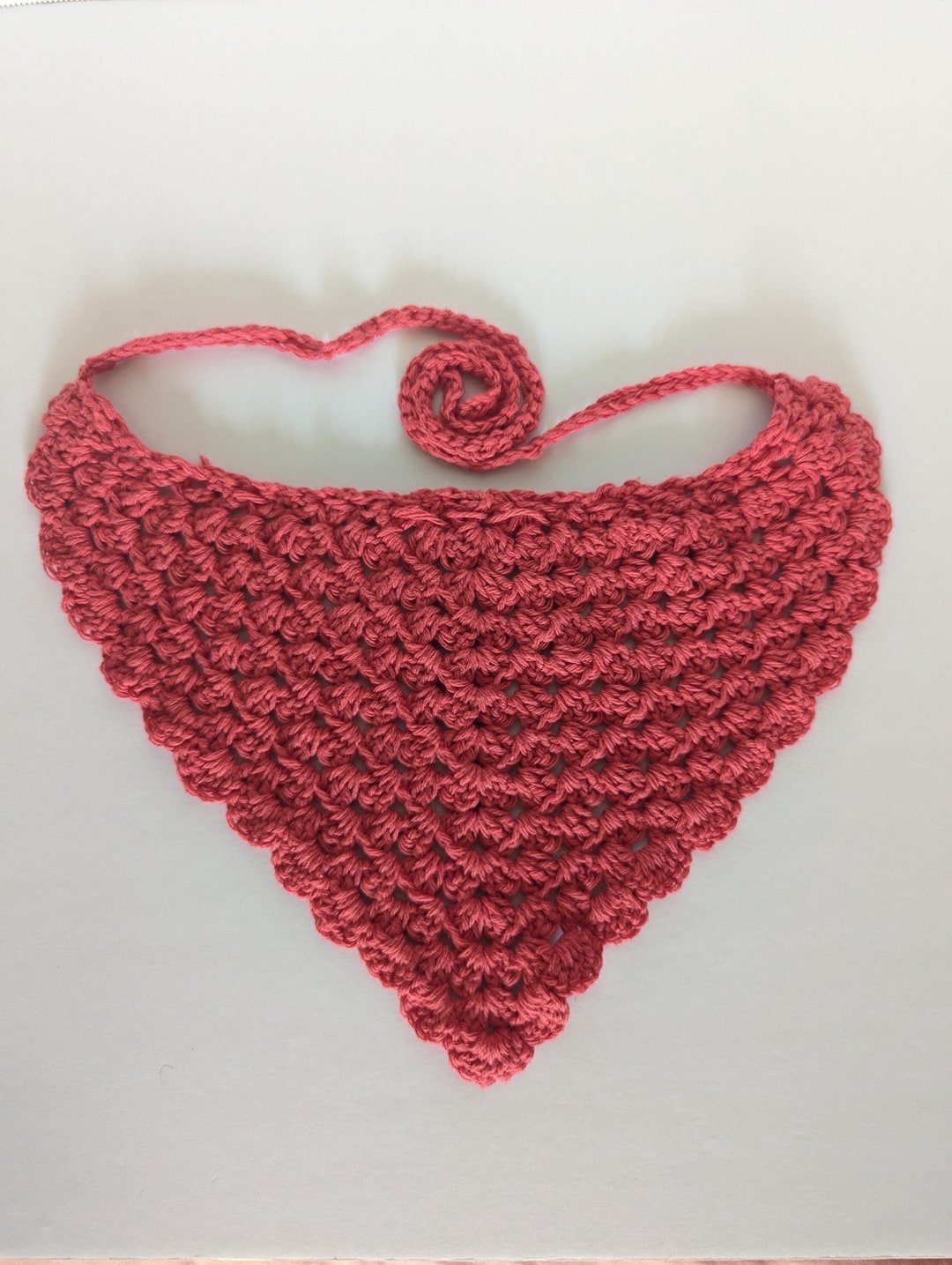 Coral Crochet Bandana - Etsy