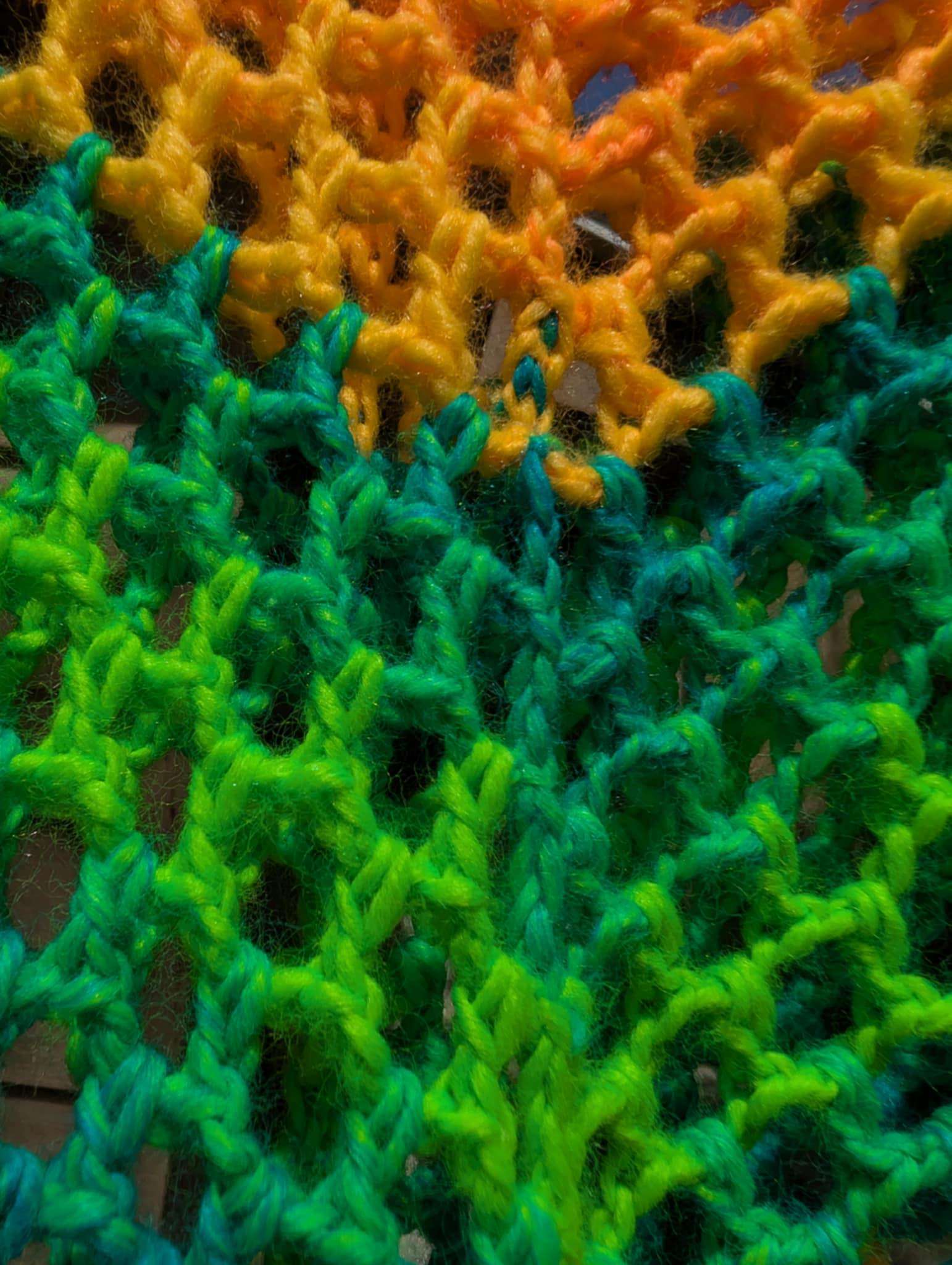 Psychedelic Sunshine Mesh Poncho - Etsy