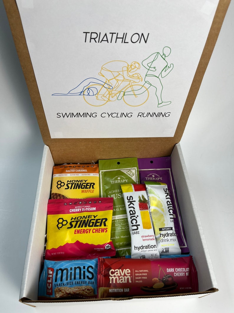 Triathlon Gift Box, Triathlon Care Package, Birthday Treat for a ...