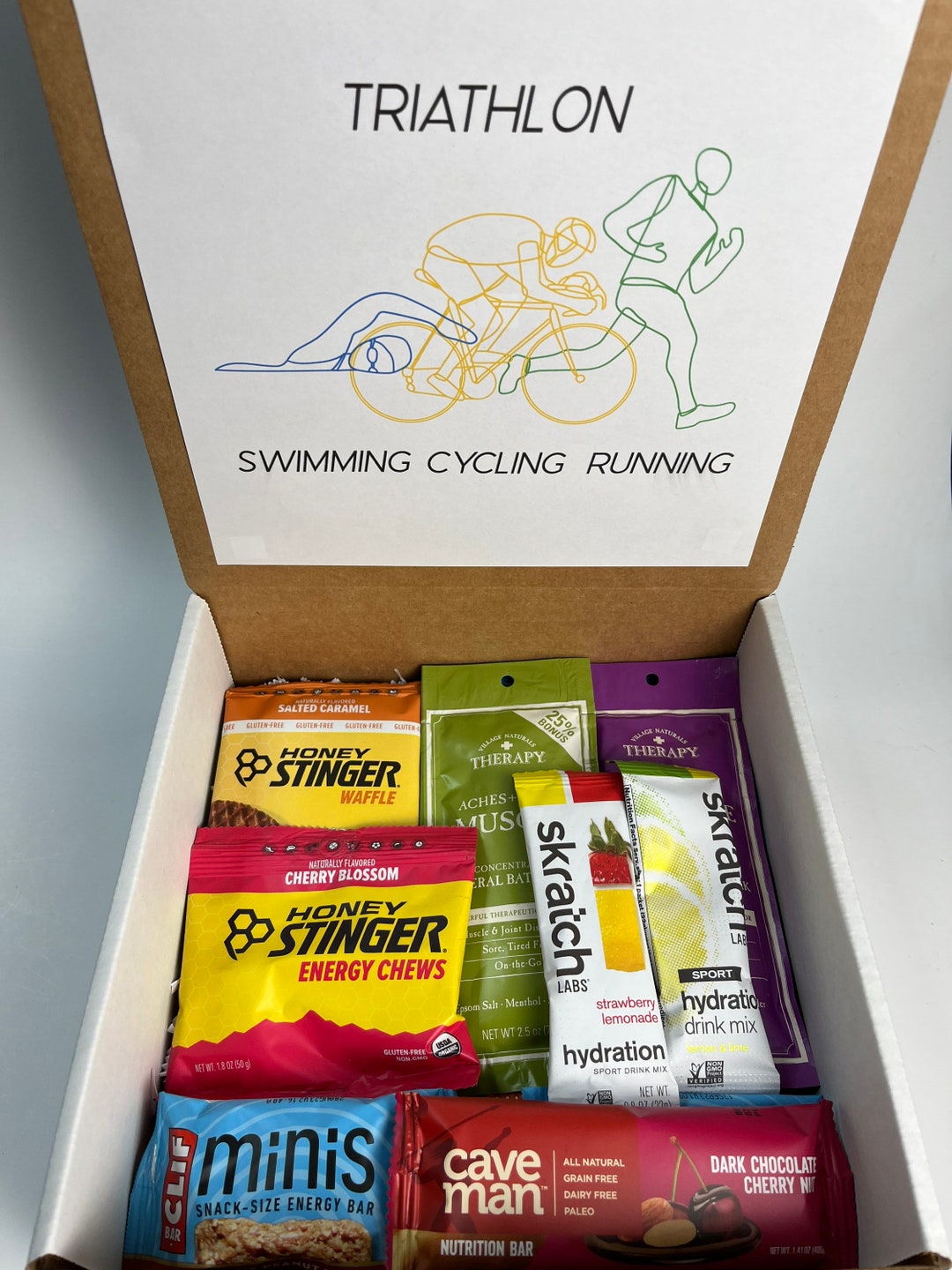 Triathlon Gift Box, Triathlon Care Package, Birthday Treat for a ...