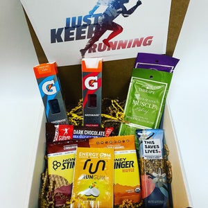 A Gift for a Runner, Marathon Training Box, Running Gift Box, Heres to ...