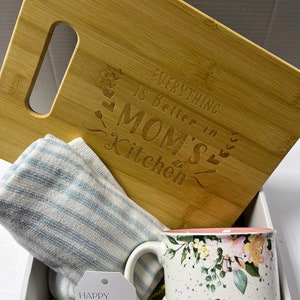 Happy Mothers Day Gift Box, A Gift Box for Your Mom, Cutting Board Gift ...