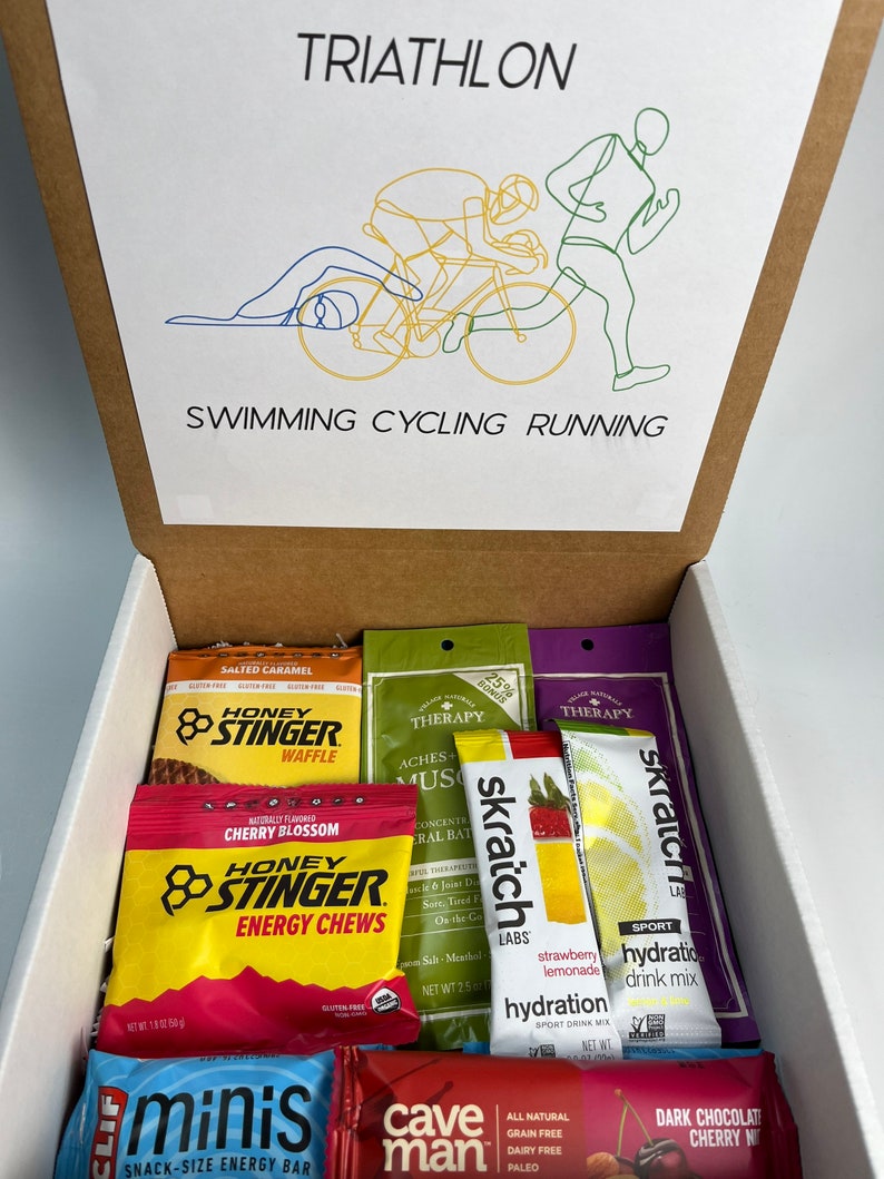 Triathlon Gift Box, Triathlon Care Package, Birthday Treat for a ...