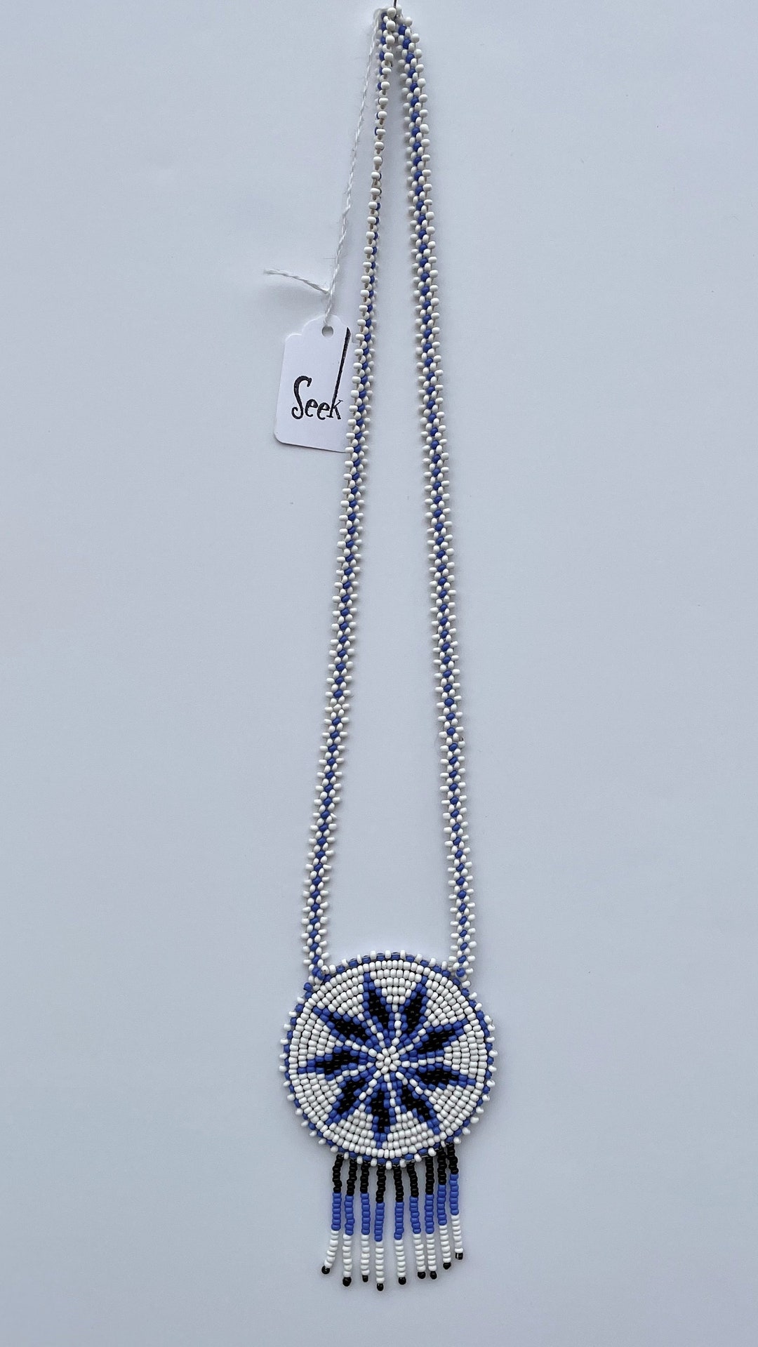 Vintage Blue Native American Medallion Necklace - Etsy