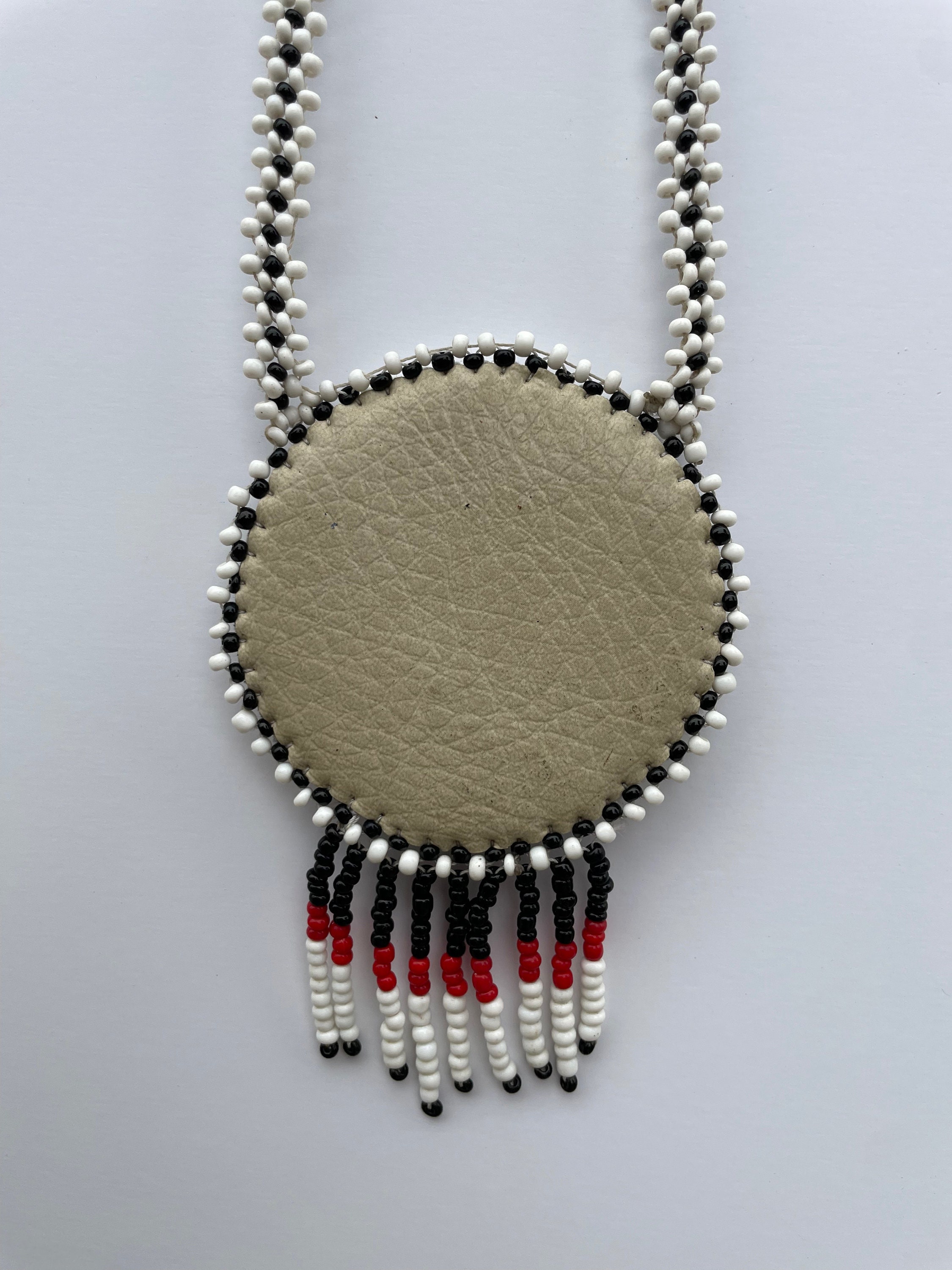 Vintage Red Native American Medallion Necklace - Etsy