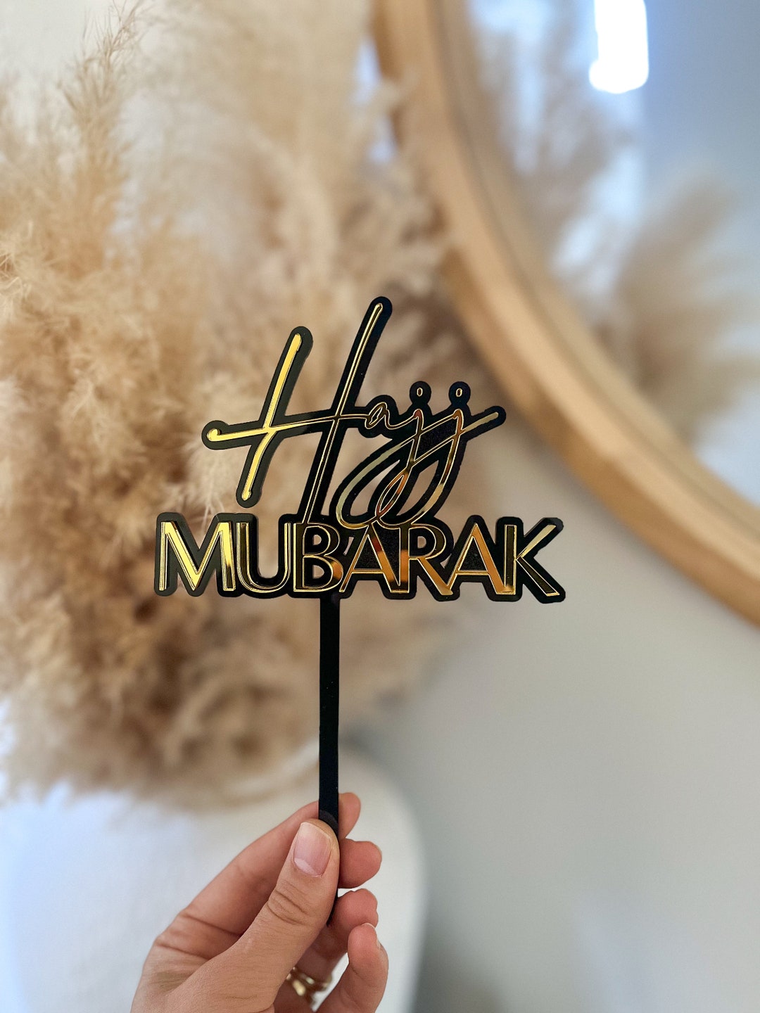 Hajj Mubarak Cake Topper - Hajj Cake Topper - Acrylic Cake Topper ...