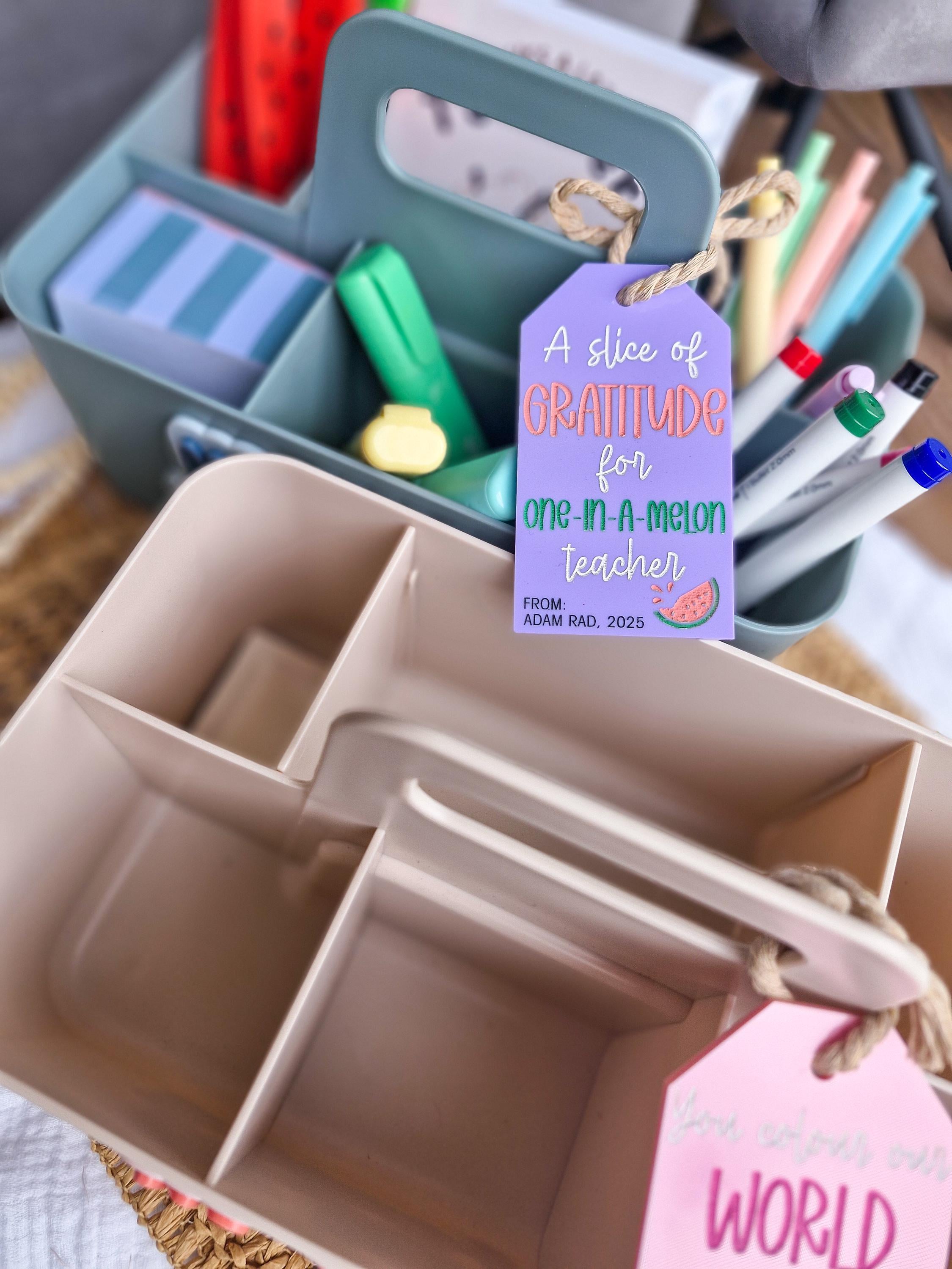 Personalised Teacher Fuel Caddy, Custom Desk Organiser, Teacher ...