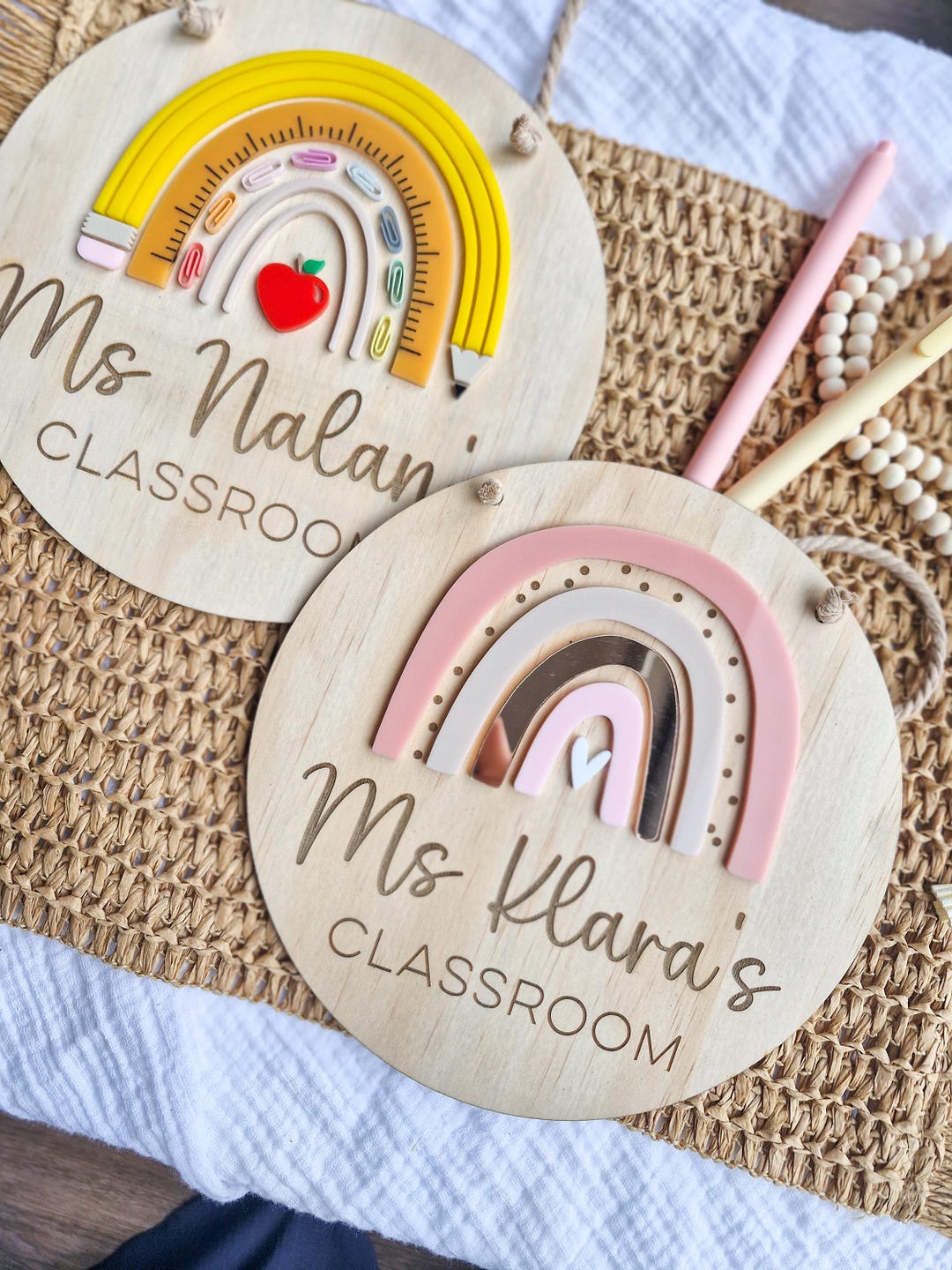 Personalised Teacher Door Sign, Custom Classroom Door Decor, Teacher ...