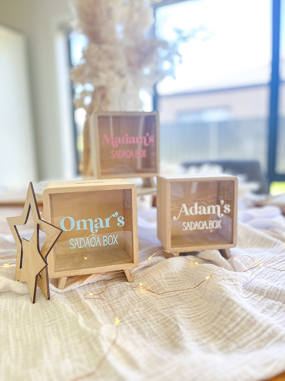 Sadaqa Box - Personalised Sadaqa Box - Islamic Decor - Home Decor ...