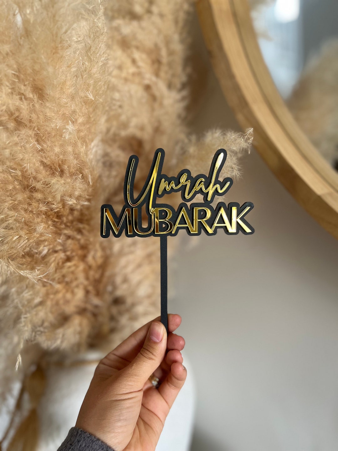 Umrah Mubarak Cake Topper - Umrah Cake Topper - Acrylic Cake Topper ...