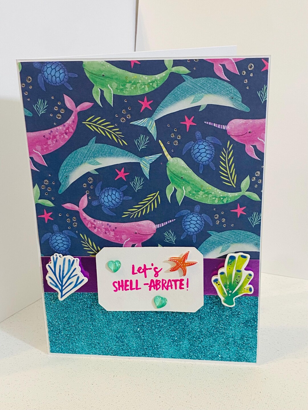 Ocean Birthday Card, Under the Sea Card, Sea Life Birthday Card, Kids ...