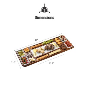 Extra Large Charcuterie Board - Deli Meat and Cheese Board Double-sided ...