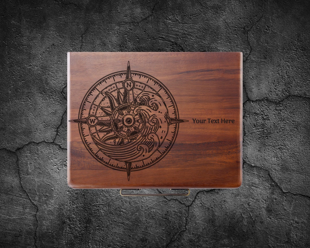Nautical Compass Theme - Personalized Watch and Sunglasses Box With 8 ...