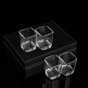 Engraved Square Shot Glass Gift Set Personalized Wedding Glassware ...