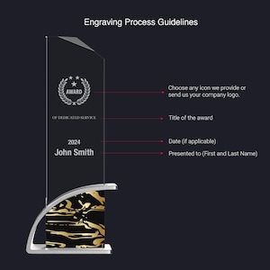 Lifetime Achievement Award Plaque Personalized Corporate Ceremony Gift ...