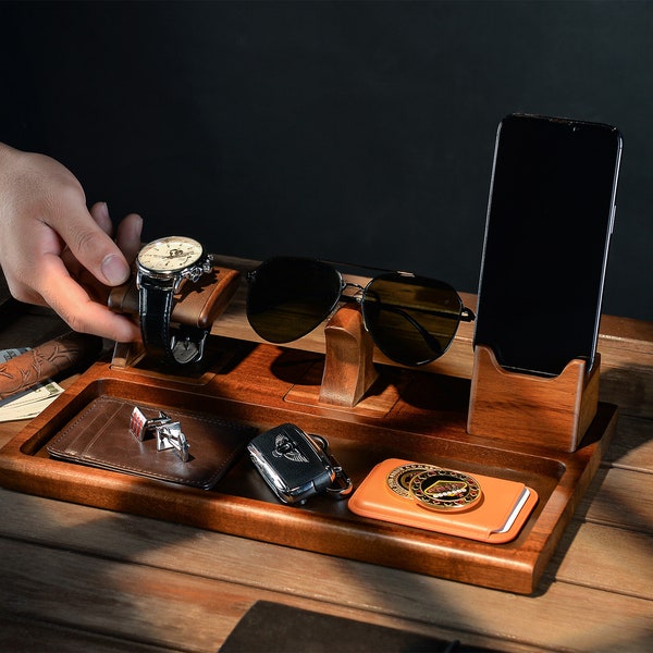 Engraved Wooden Valet Tray - Etsy