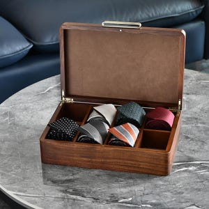 Tie Storage Box - Personalized Groom Gifts From the Bride Premium ...