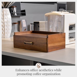 Personalized Coffee Pod Storage Drawer and Stand, Office Coffee Station ...