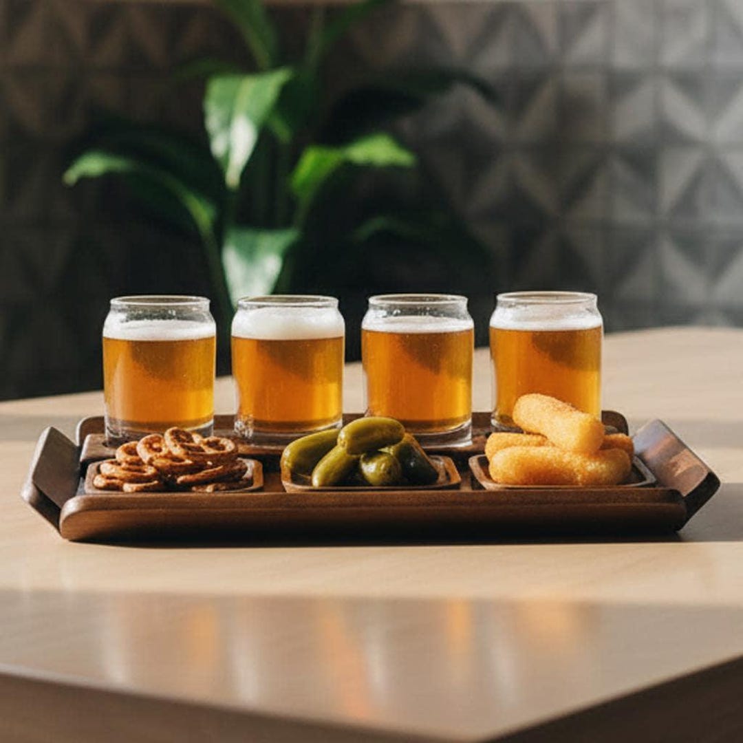 Unique Beer Tasting Flight Board Fathers Day Beer Gift Set for Husband ...