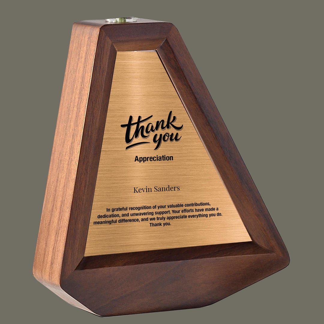 Wooden Recognition Award Display Stand Desk Decoration Office Gift ...