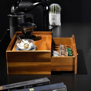Personalized Coffee Pod Storage Drawer and Stand Office Coffee Station ...