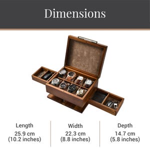 Personalized Watch Box for Men 8 Divider Slots Engraved Wooden Men ...