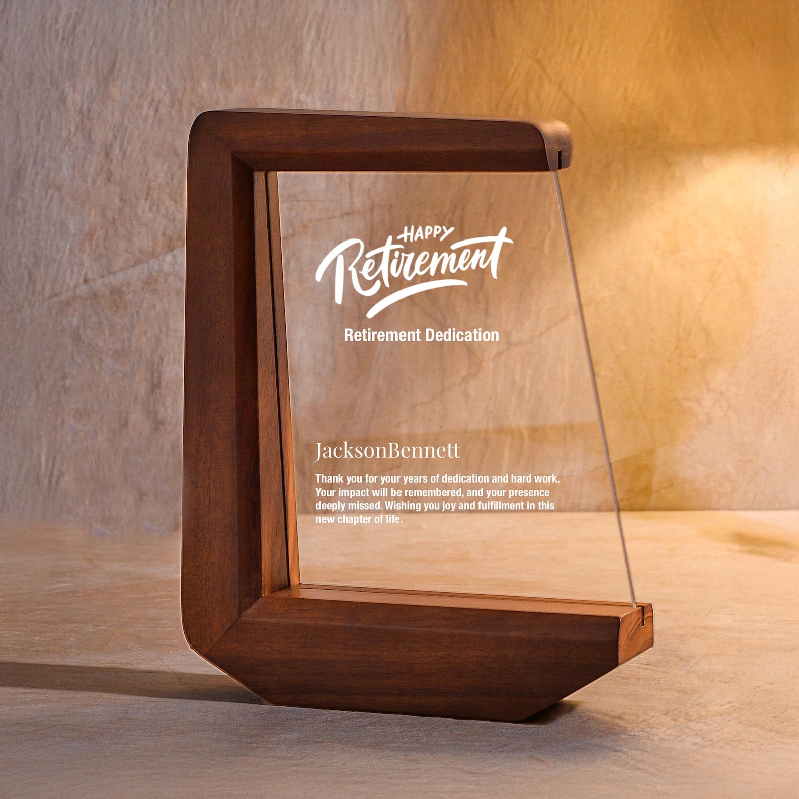 Custom Retirement Plaque for Men Award Trophy Personalized Retirement ...