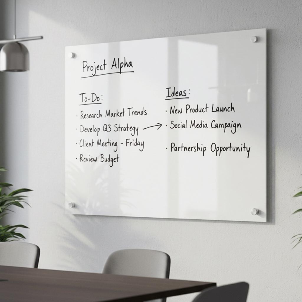 Acrylic Planner Board Dry Erase Wall Organizer Floating Wall Mounted ...