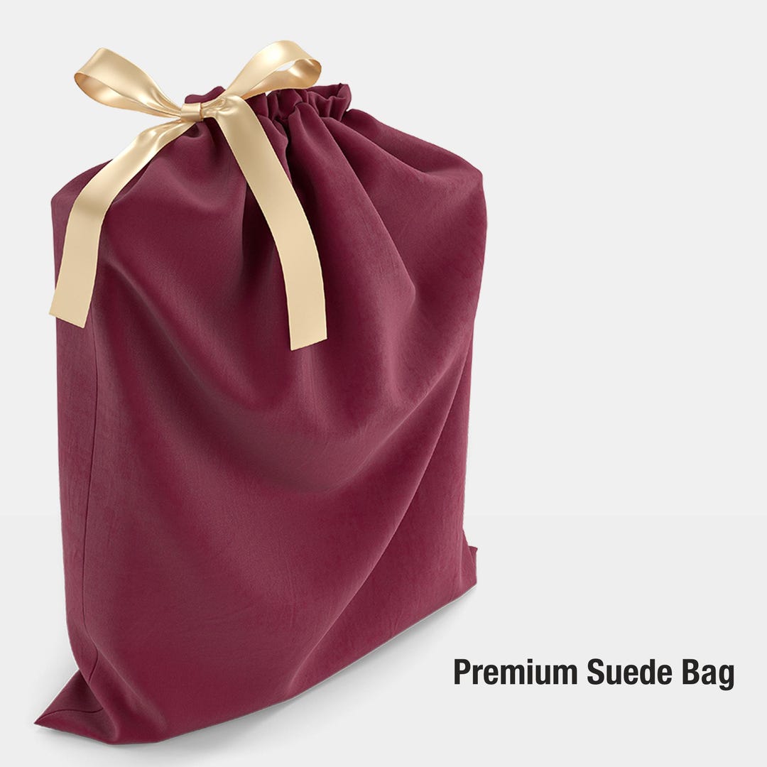 Reusable Suede Gift Bag With Drawstring - Zero Waste Christmas Gift ...