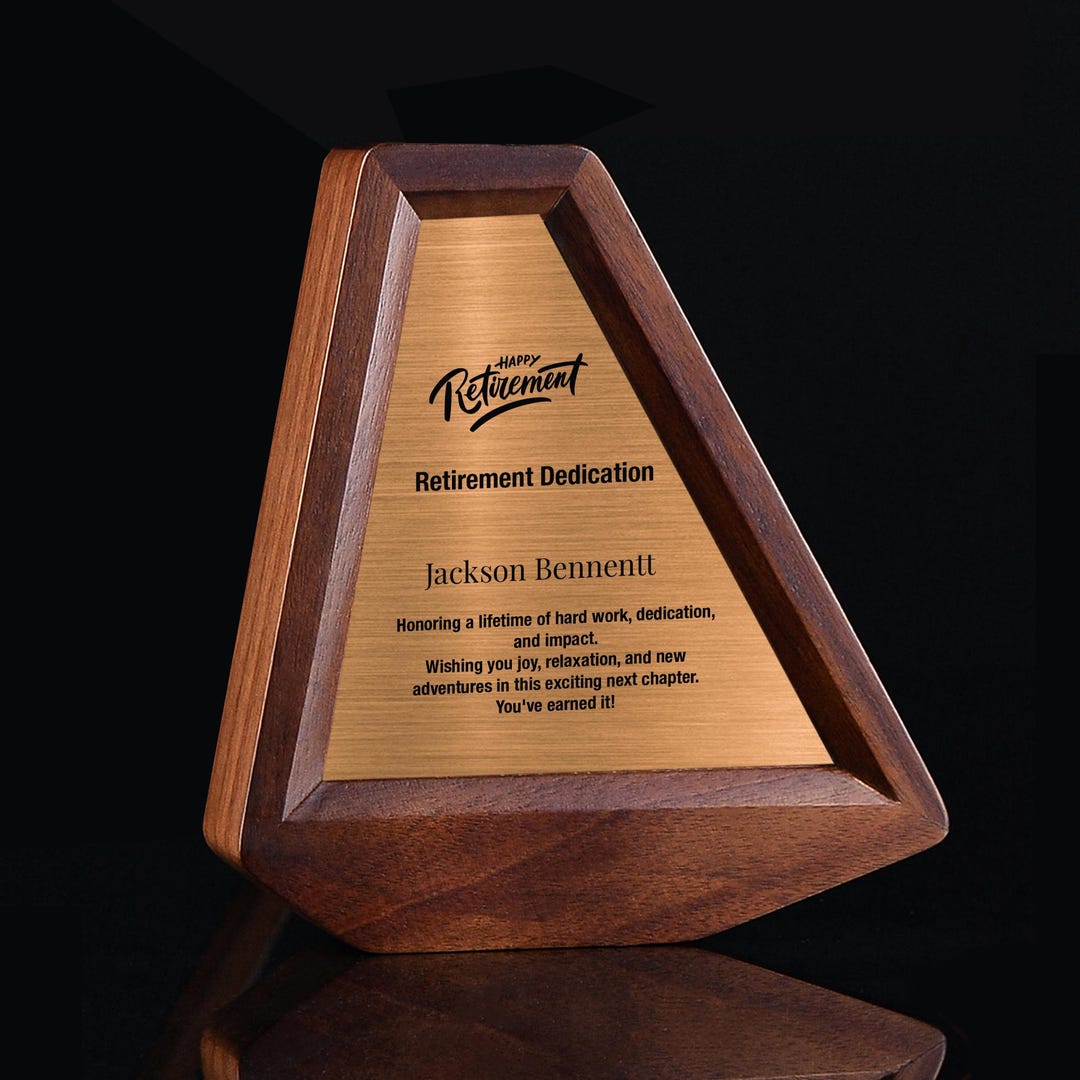 Display Staff Retire Excellence Trophy Engraved Business Employee ...