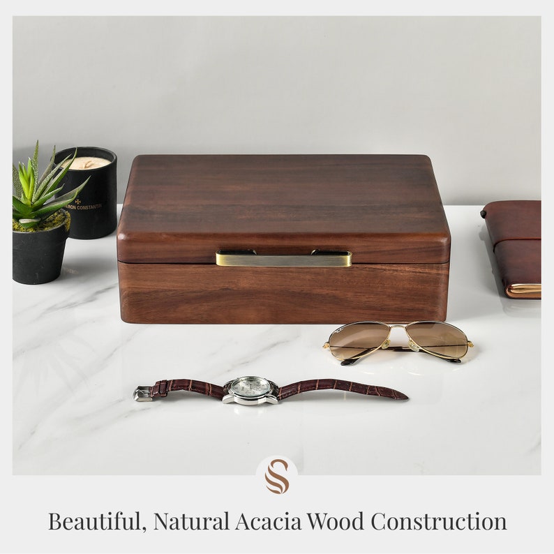 Personalized Watch Box for Men 5 Slots Large Engraved Wooden - Etsy