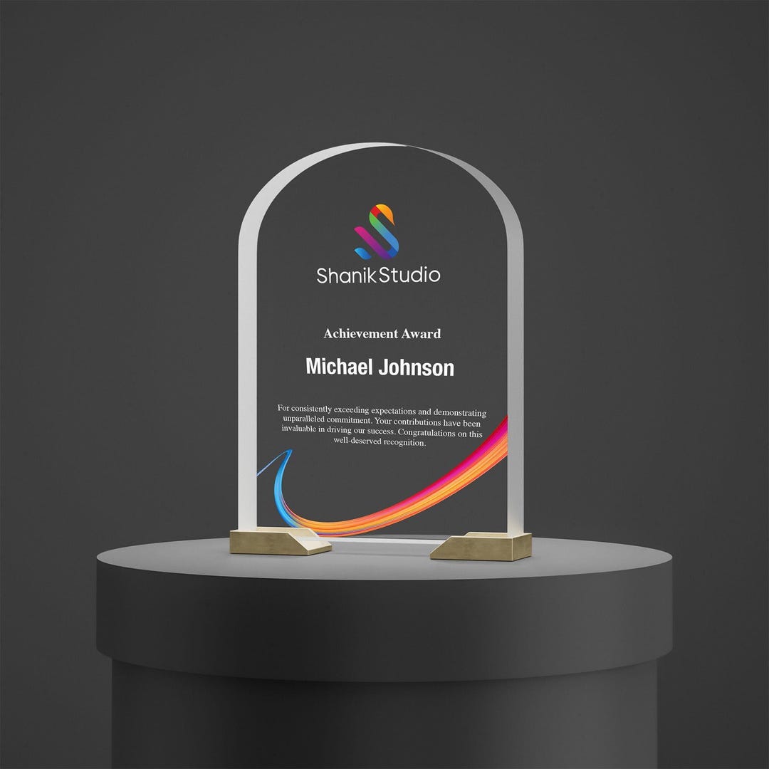Trader of the Year Award Market Excellence Recognition Plaque Uv ...
